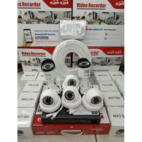 Jual Promo Paket Cctv Kamera Mp P Full Hd Dvr Ch Hdd Gb Paket Sdh Komplit Bisa Online