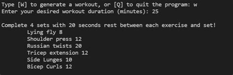 Github Ijr12345workoutlog A Python Terminal Based Program That Returns Unique Workouts Based