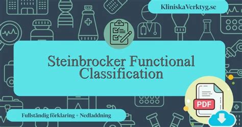 Steinbrocker Functional Classification Steinbrockers Funktionella