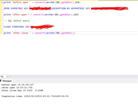 sql server open symmetric key from akv takes too long randomly