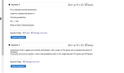 Solved For A Standard Normal Distribution Mean