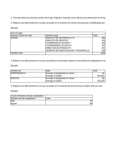 Prueba Excel Intermedio Pdf Tecnologías De La Información Liderazgo