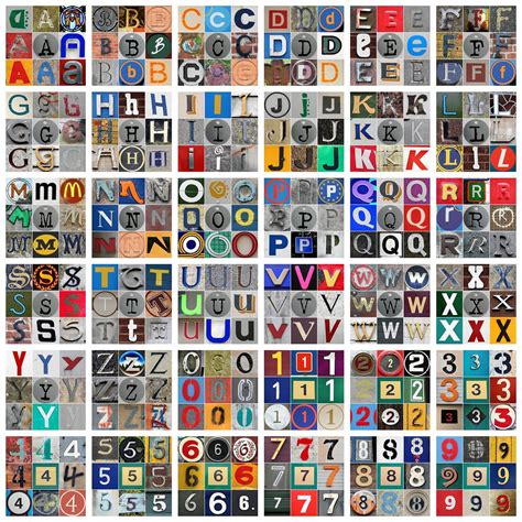 Mosaic Letters And Numbers