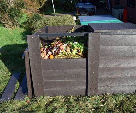 Solid Heavy Duty Recycled Plastic Modular Garden Compost Bin Second