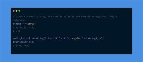 Khalid On Twitter Pythontask Given A Numeric String The Task Is To Split The Numeric String