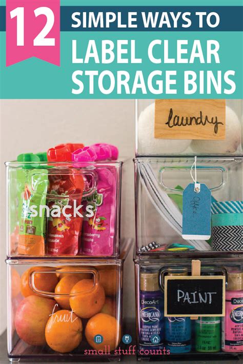 How To Label Clear Storage Bins Good Looking Examples