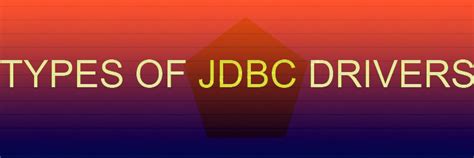 Types Of Jdbc Drivers In Detail A5THEORY