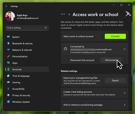 Unable To Disconnect Work Or School Account