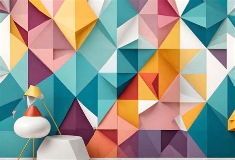 Premium Ai Image Geometric Abstract Background With Geometric Shapes 3d Render Illustration