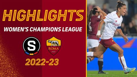 Vittoria Al 90 A Praga Uwcl Highlights Sparta Praga Roma 1 2 Youtube