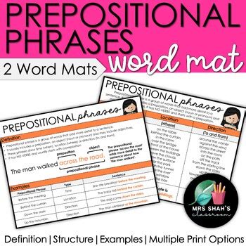 Prepositional Phrases Word Lists Definition Structure And Examples