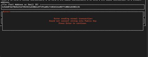 wallet fix error message for wrong address when sending normal tx