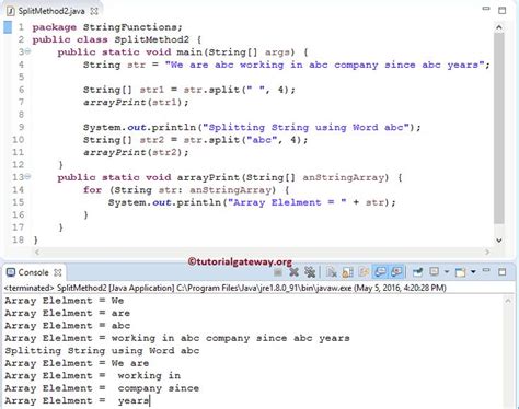 Java String Split Method Java Programming Tutorials Java