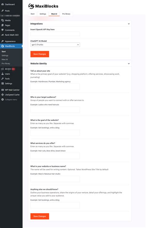 Getting Started With Maxi AI Integrate With OpenAI And WordPress Setup MaxiBlocks Helpdesk