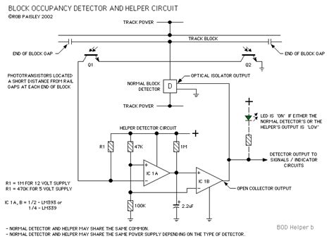 Block Occupancy Detector Helper Circuit Basic Circuit Circuit Diagram