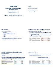 Principles Of Data Analytics Database Challenges Solutions COMP