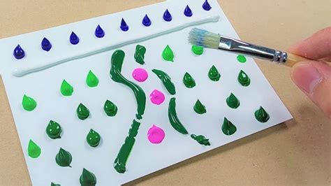 𝐏𝐚𝐢𝐧𝐭𝐢𝐧𝐠 초보자를 위한 손바닥만 한 종이에 예쁜 배경의 집 그리는 방법 L 느낌 있게 쉬운 아크릴 그림 그리는 법 Youtube