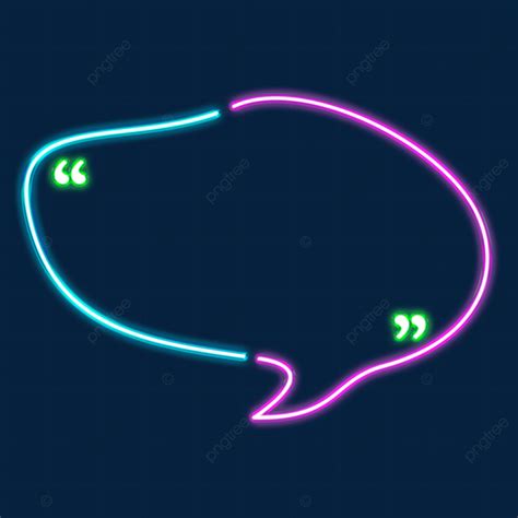 Speech Bubble Neon Sign Neon Sign Neon Effect Neon Bubbles Png