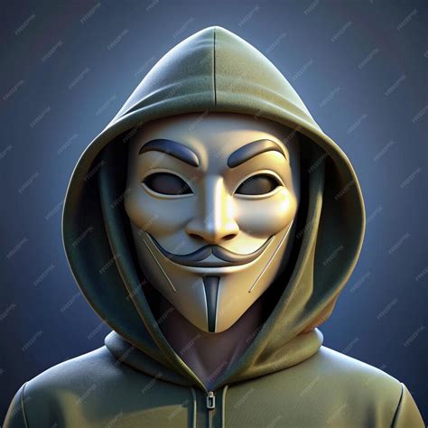 A Man With A Hacker Mask That Says Mask Premium Ai Generated Image