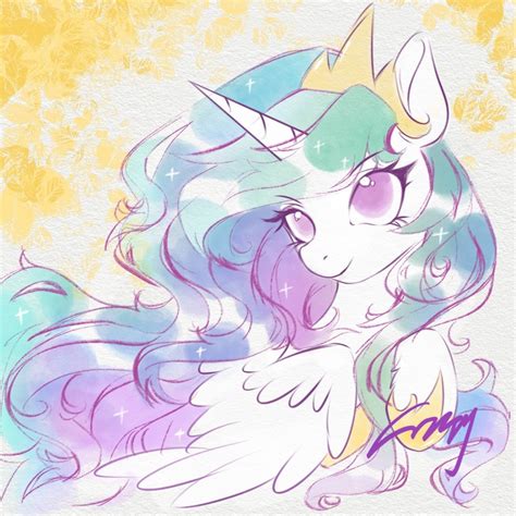 Mlp Traditional Art Princess Celestia Принцесса Селестия Princess Luna принцесса Луна