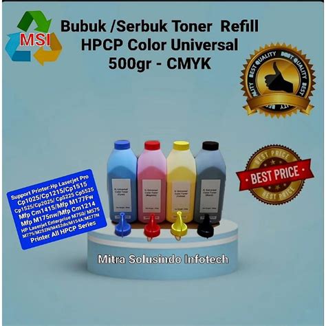 Jual Toner Bubuk Serbuk Hpcp All Type Hpcp Series Color Warna Gr Botol Shopee Indonesia
