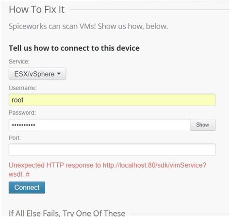 spiceworks cannot scan esxi host spiceworks support spiceworks community