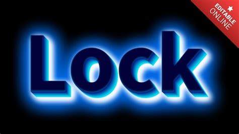 Lock Text Effect Generator