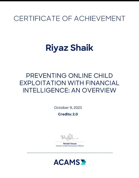 Riyaz Shaik On Linkedin Im Happy To Share That Ive Obtained A New