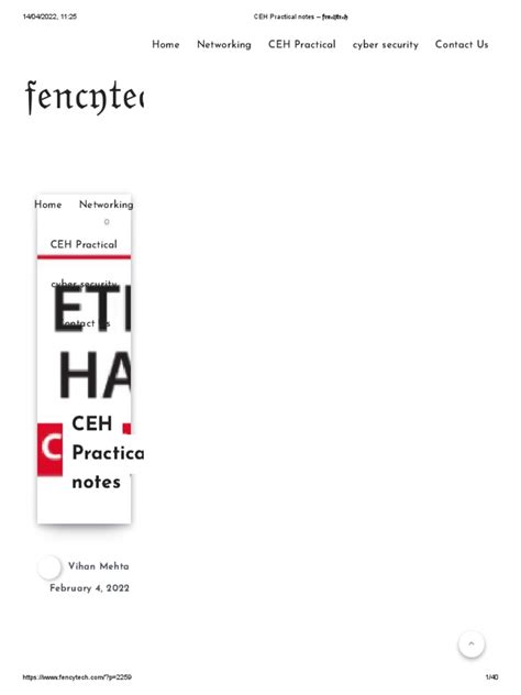 Ceh Practical Notes Pdf Internet Protocol Suite Port Computer Networking