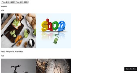 Product Filter Codesandbox