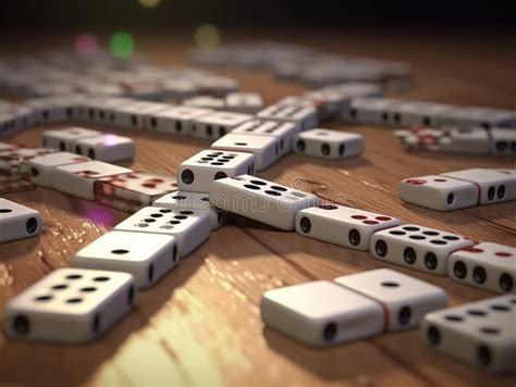 Falling Dominos A Chain Reaction Game Ai Generated Stock Illustration Illustration Of