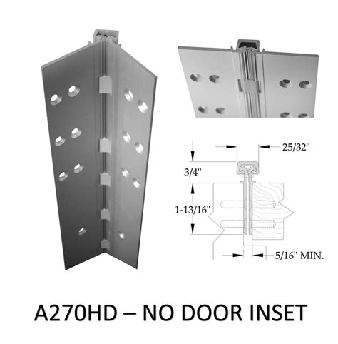 Abh Aluminum Continuous Gear Hinges Full Mortise For 2 Inch Thick Doors
