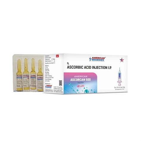 Ascorbic Acid Injection Ip 500 Mg5 Ml 5x10x5ml At ₹ 2000vial In