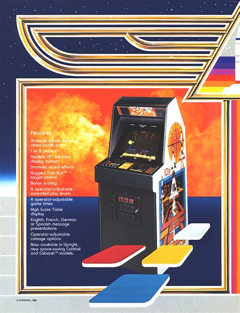Missile Command Atari Video Game 1980 Usa The Arcade Flyer Archive