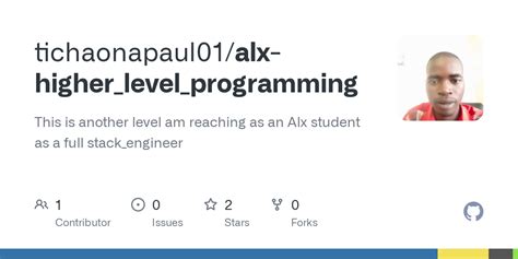 GitHub Tichaonapaul Alx Higher Level Programming This Is Another Level Am Reaching As An