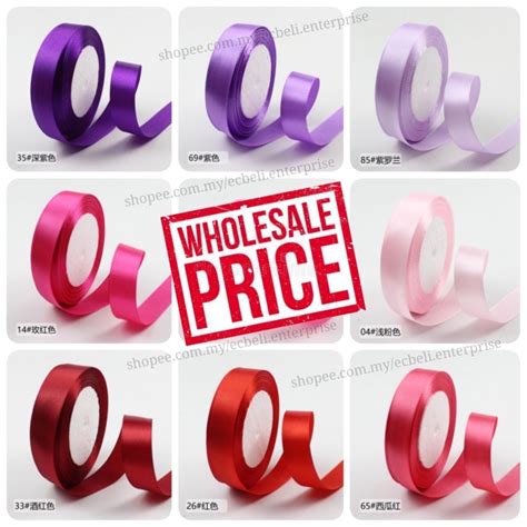 22m 2cm Satin Ribbon Reben Riben T Satin Organza Flower Bouquet Roll Happy Birthday