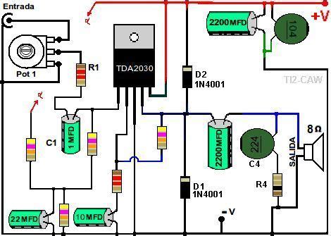 8 Tda2030 Circuit Ideas Audio Amplifier Electronics Circuit Subwoofer Amplifier