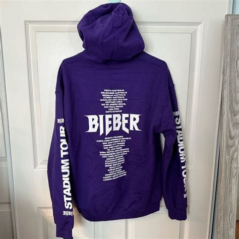 Team Bieber Sweaters Justin Bieber Purple Hoodie Sweater Poshmark