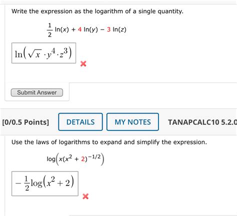 Solved Write The Expression As The Logarithm Of A Single