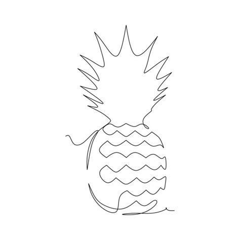 Pineapple Line Drawing Vector Art Icons And Graphics For Free Download