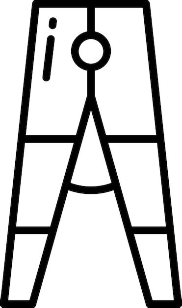 Premium Vector Peg Outline Vector Illustration