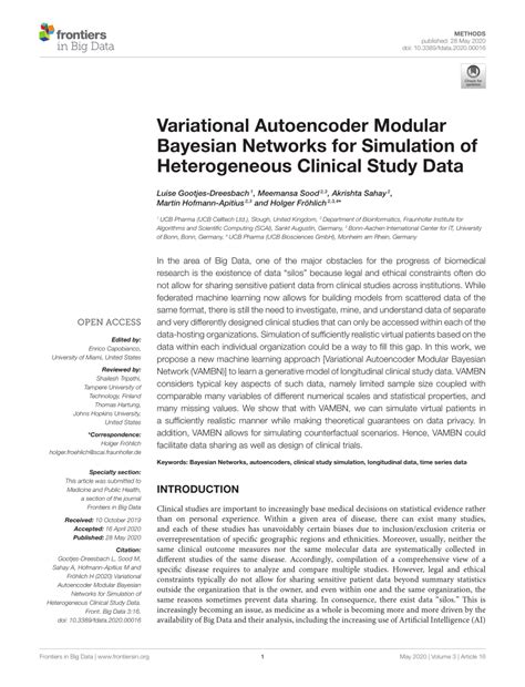 Pdf Variational Autoencoder Modular Bayesian Networks For Simulation