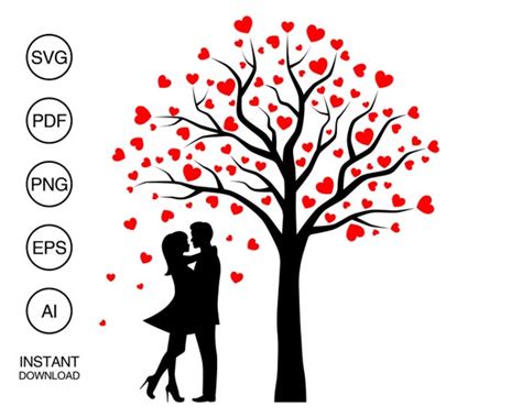 Couple Under Love Tree SVG Etsy