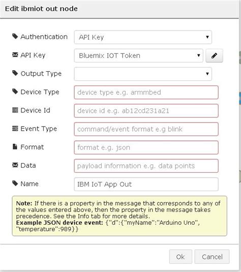 ibm cloud ibm bluemix ibm iot out node configuration for arduino example stack overflow