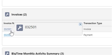 Viewing Invoices Payments In Salesforce Bigtime Software