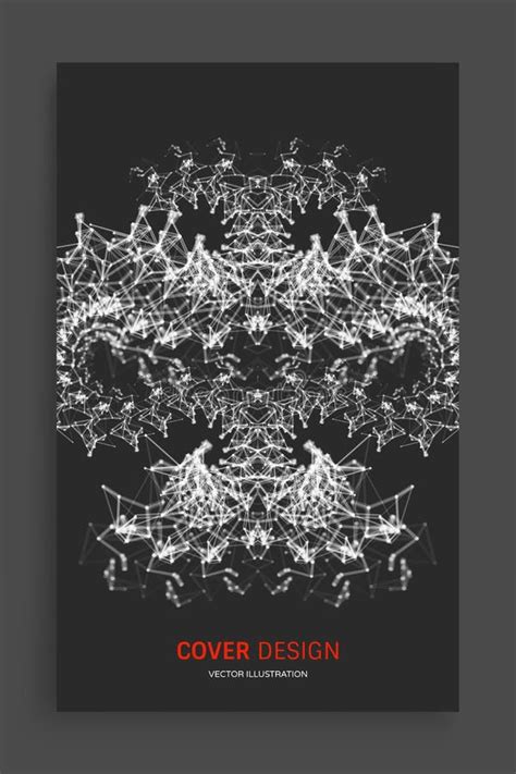 3d Connection Structure Futuristic Technology Style Low Poly Element For Design Stock Vector