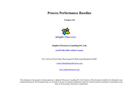 Process Performance Baseline Template Excel Xls