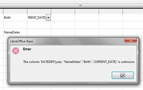 Using Datediff For A Base Query Column English Ask Libreoffice