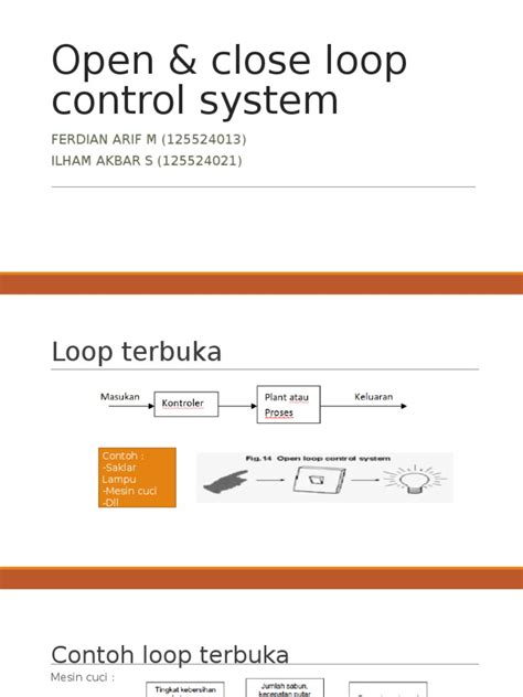 Open And Close Loop Control System Pdf Vehicle Technology Vehicle Parts