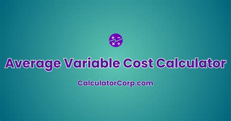 Average Variable Cost Calculator Instantly Find Per Unit Variable Cost